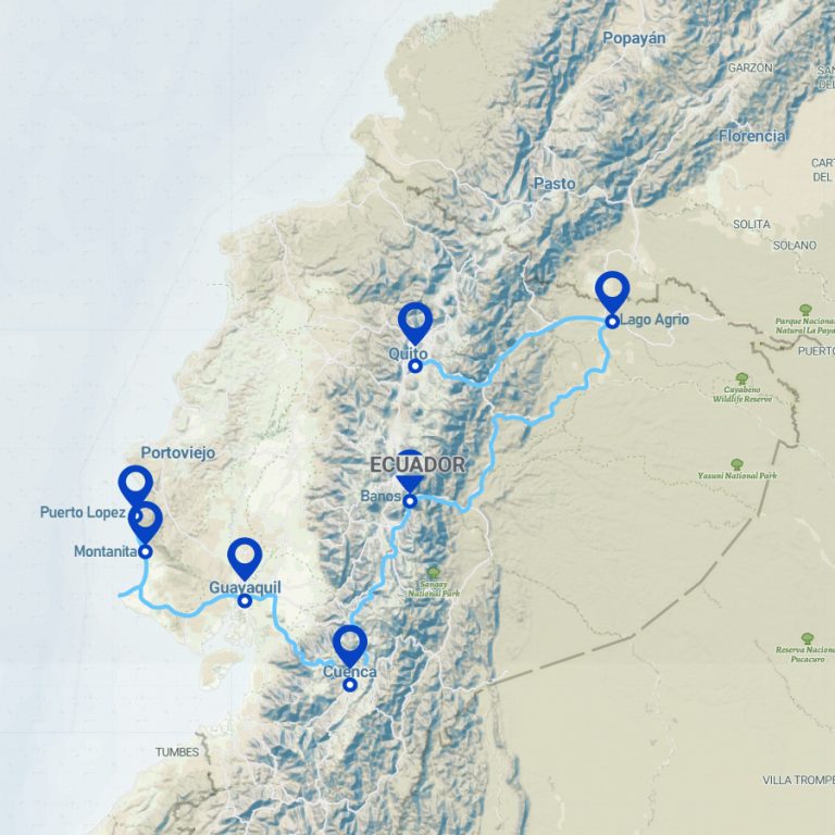 Backpacking Ecuador | Die beste-Ecuador-Route-Guide-Transport-Map